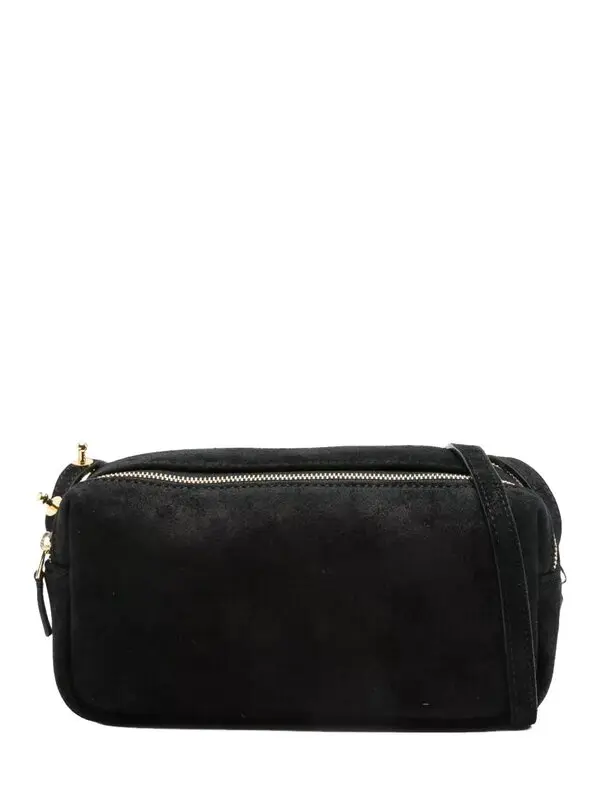ELLEME Mini Trousse Suede Zip-top Shoulder Bag - Black