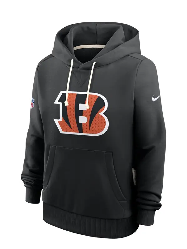 Nike Cincinnati Bengals Sideline Dri-fit Nfl Pullover Hoodie - Black