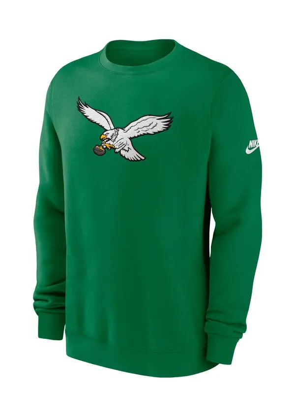 Nike Philadelphia Eagles Swing Pass Rewind Club Nfl Pullover Crew - Green