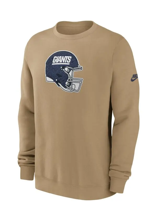 Nike New York Giants Nfl Pullover Crew - Brown