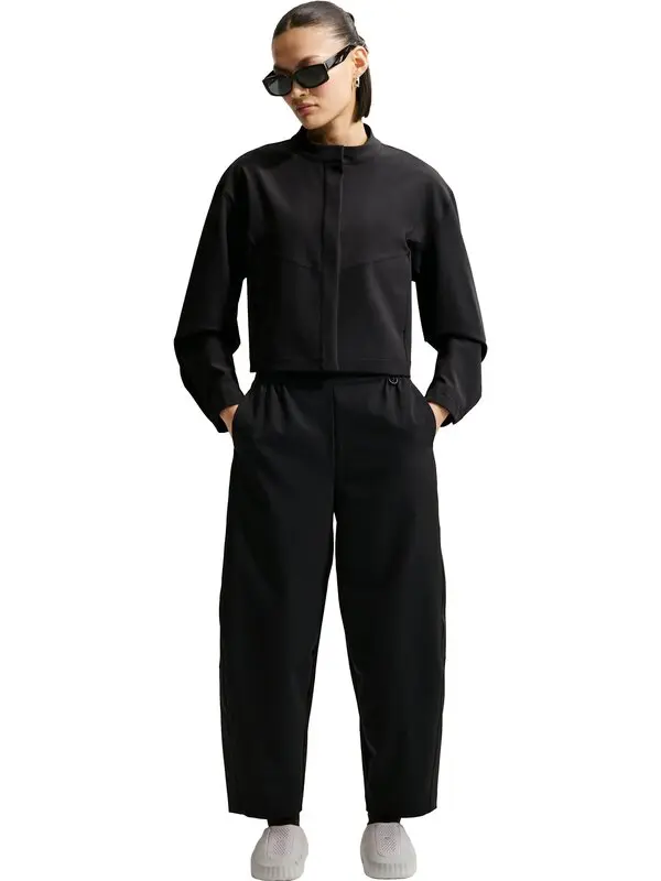 Nike 24.7 Perfectstretch Dri-fit High-waisted Loose Barrel-leg Pants - Black