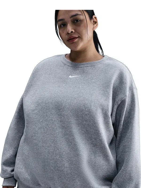 Nike Sportswear Phoenix Fleece Oversized Crew-neck Sweatshirt - Grey