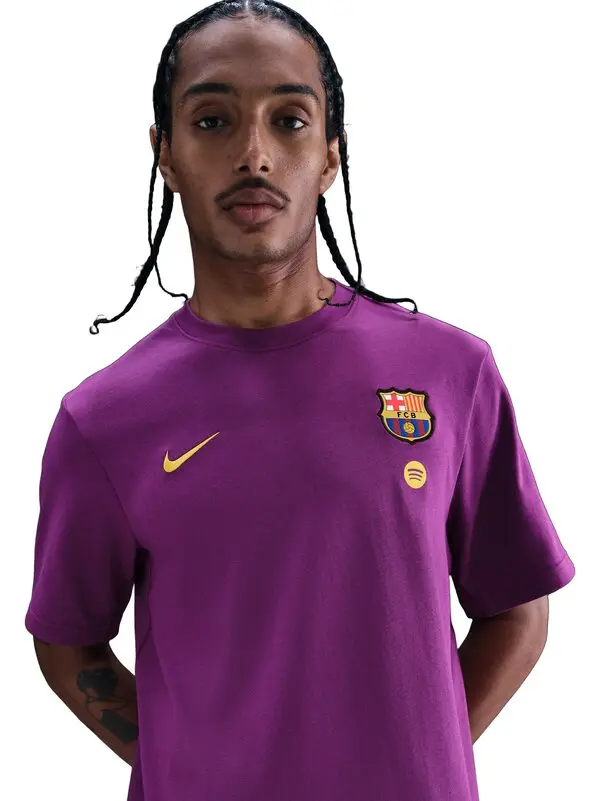 Nike Fc Barcelona Primary Home Dri-fit Soccer Short-sleeve Top - Purple