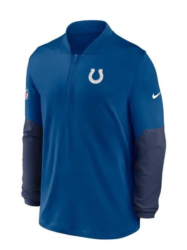 Nike Indianapolis Colts Dri-fit Nfl 1/2-zip Top - Blue