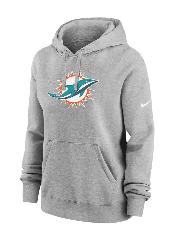 Nike Miami Dolphins Club Nfl Pullover Hoodie - Grey