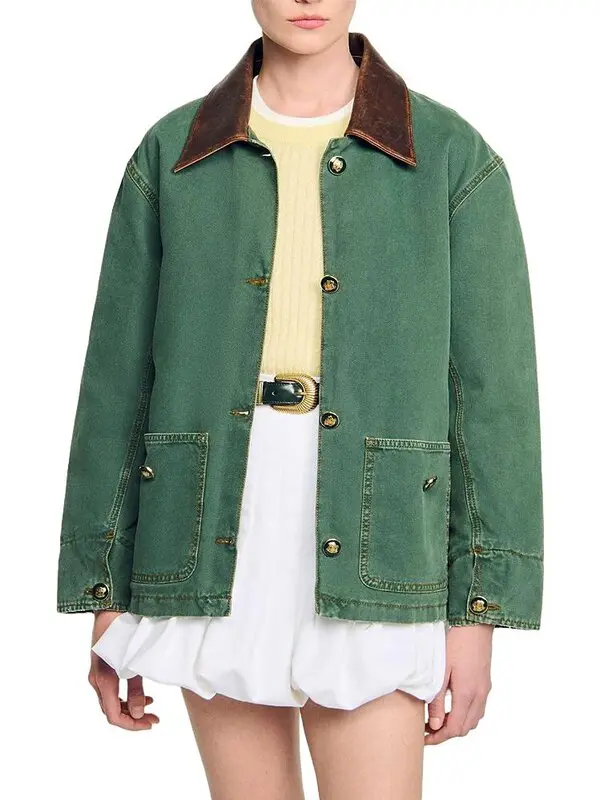 Sandro Workwear Jacket - Dark Green