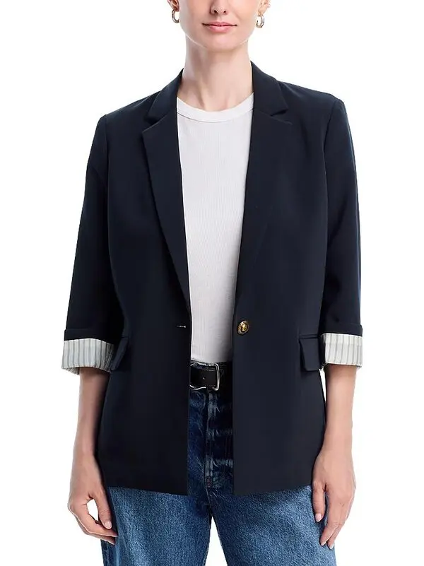 Rag & Bone Jennie 3/4 Sleeve Crepe Blazer - Sal