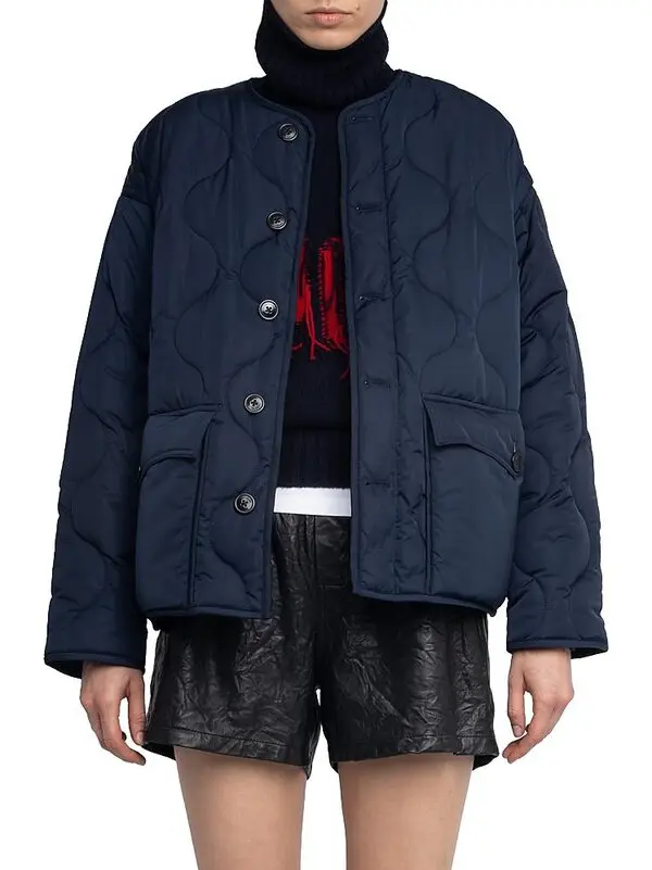 Zadig&Voltaire Bunji Soft Quilted Parka - Encre