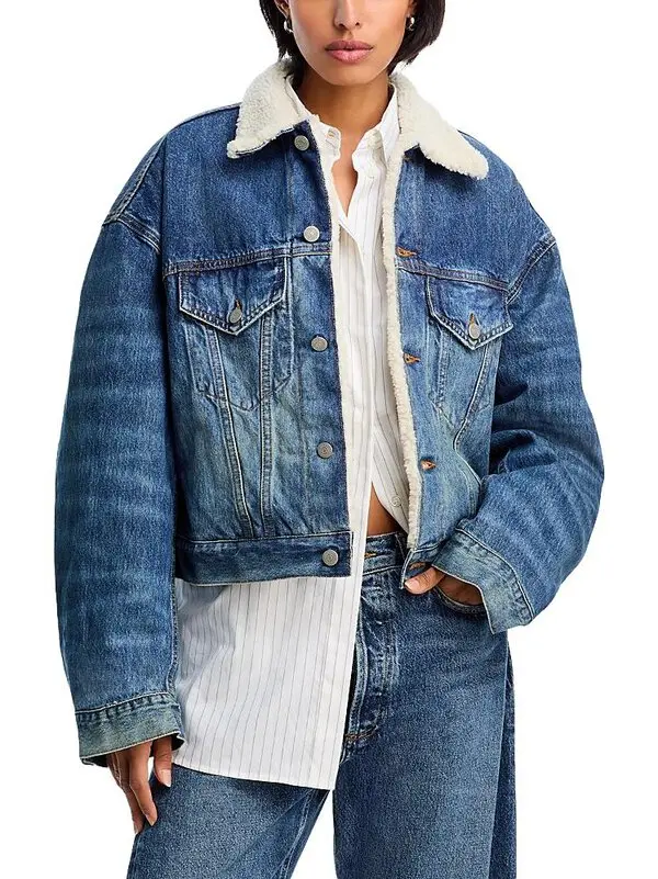 Denimist Iris Boxy Trucker Jacket - Fenmore Blue