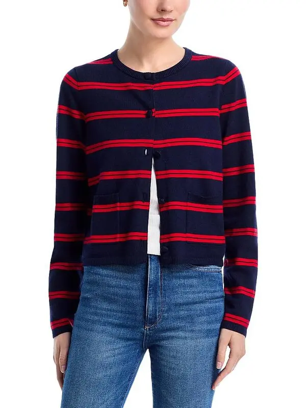 French Connection Fine Knit Striped Cardigan - Hester Stripe