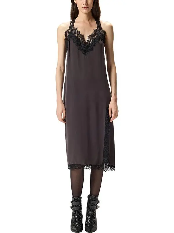 Pinko Aguglia Silk Dress - Very Dark Brown