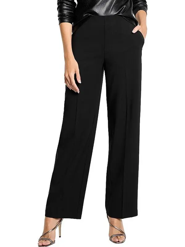 NIC+ZOE Stretch Suiting Wide Leg Pants - Black Onyx