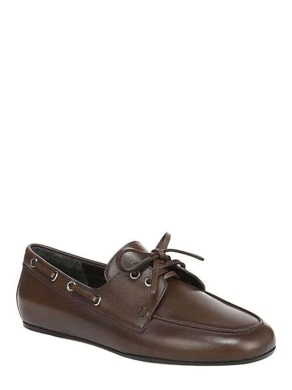 Vince Marin Leather Boat Shoes - Elmwood