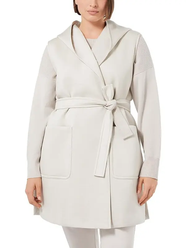 Marina Rinaldi Jersey Sleeveless Jacket - Ice