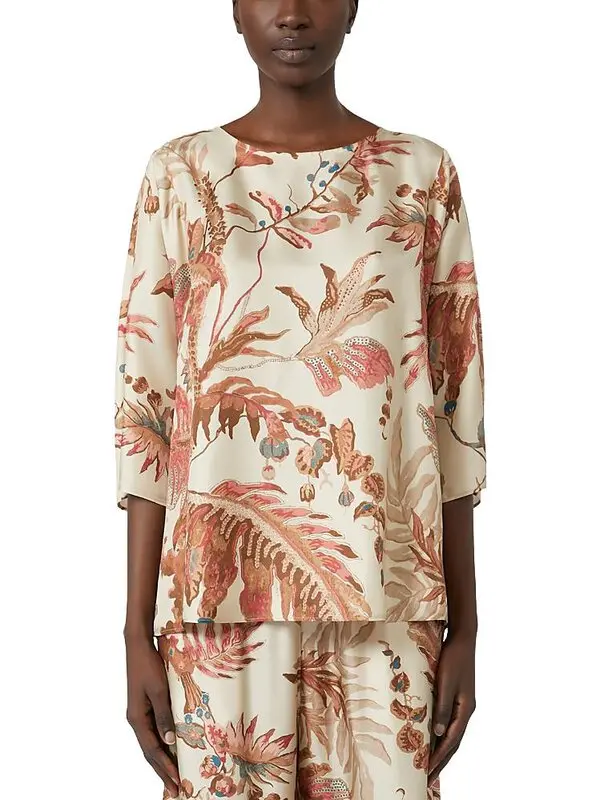 Max Mara Filippo Silk Top - Beige