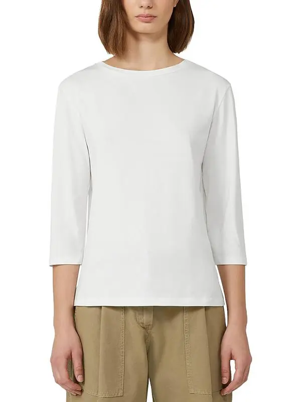 Max Mara Boat Neck Top - White