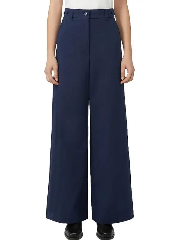 Max Mara Alfeo Wide Leg Trousers - Navy