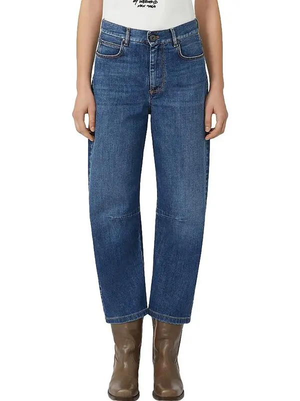 Max Mara Caprile Barrel Leg Jeans - Navy