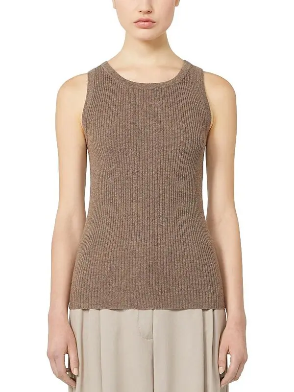 Max Mara Cipro Sweater Tank Top - Hazelnut Brown