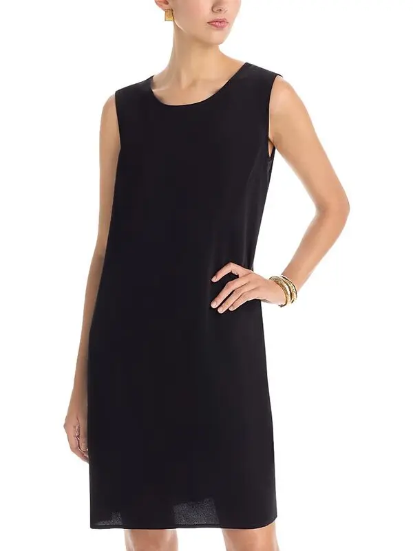 Caroline Rose Scoop Neck Sleeveless Dress - Black