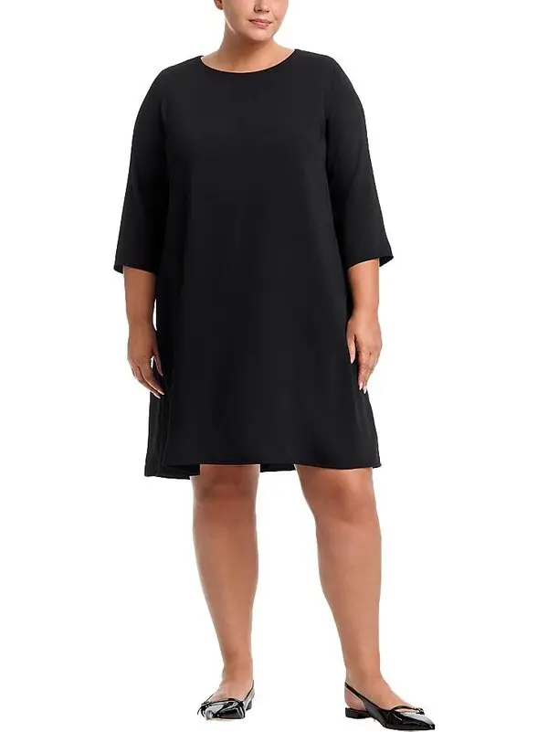 Caroline Rose Scoop Neck Dress - Black