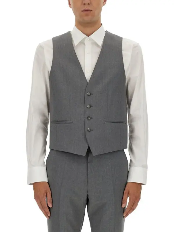 BOSS Slim-fit Vest - Grey