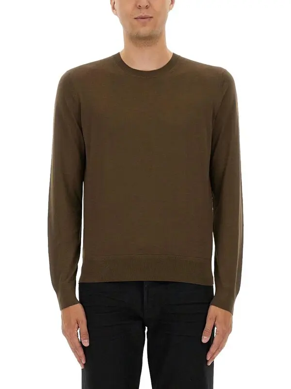 TOM FORD Fine Merino Virgin Wool Sweater - Brown