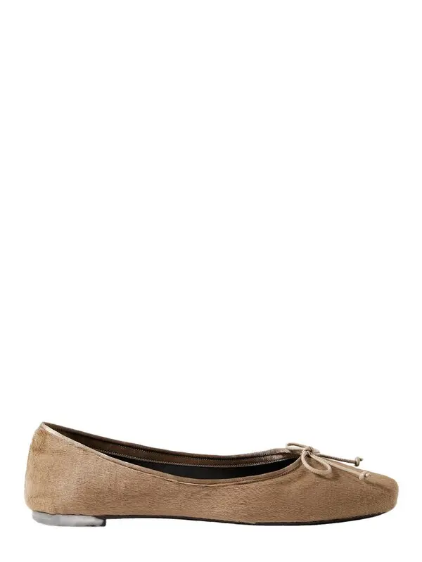 Khaite Charlotte Calf Hair Ballet Flats - Neutrals