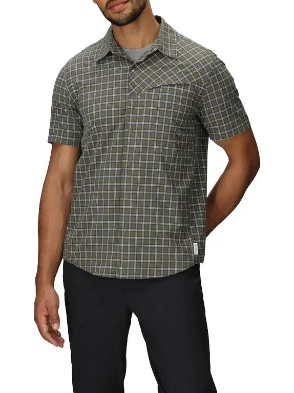 OUTDOOR RESEARCH Astroman Short Sleeve Sun Shirt - Ranger Green Plaid