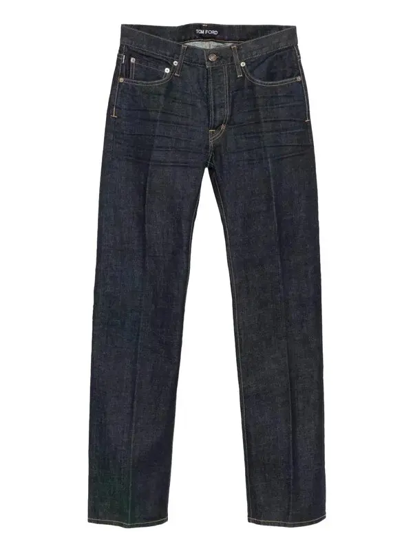TOM FORD Selvedge Bootcut Cotton Jeans - Blue