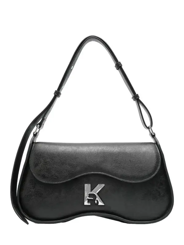 Karl Lagerfeld K-logo Curved Shoulder Bag - Black