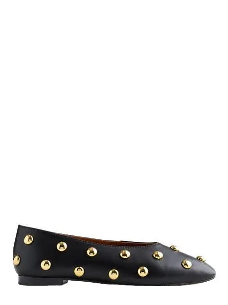 Madewell Mylie Stud Embellished Ballet Flats - True Black