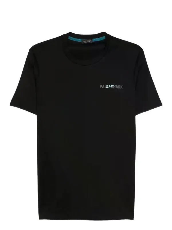 Paul & Shark Logo-embroidered Cotton T-shirt - Black