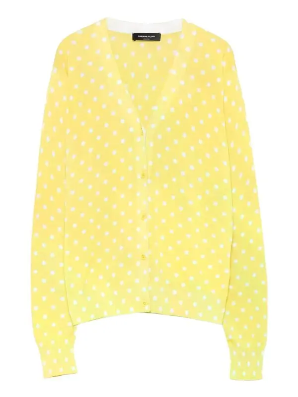 Fabiana Filippi Polka Dot Cardigan - Yellow