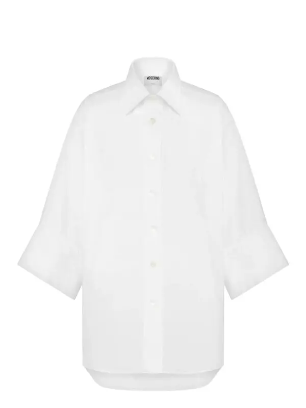 Moschino Patch-pocket Cotton Shirt - White