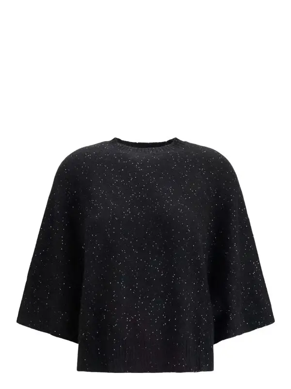Fabiana Filippi Sequin-embellished Ribbed Sweater - Black