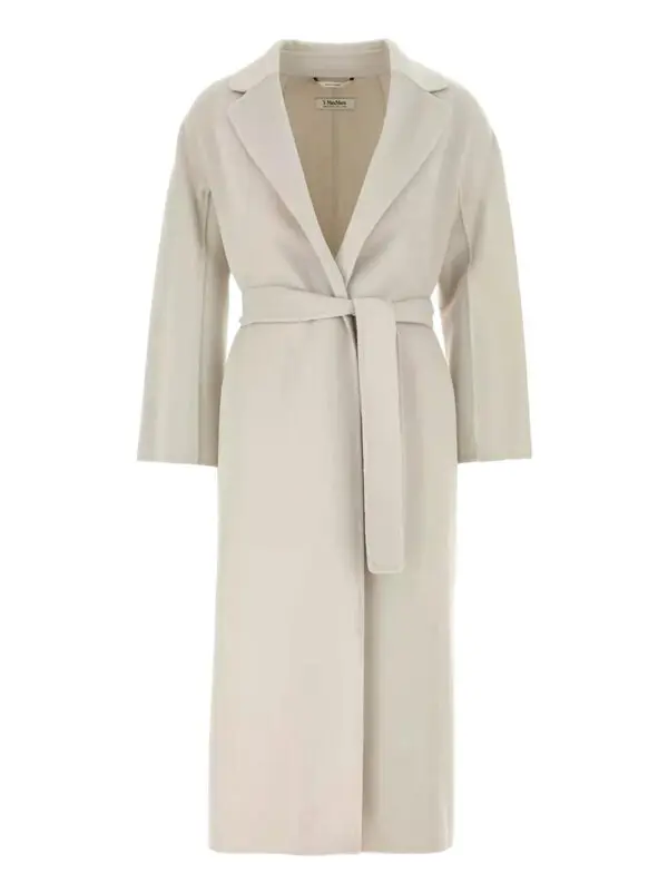 Max Mara Belted Virgin Wool Coat - Neutrals