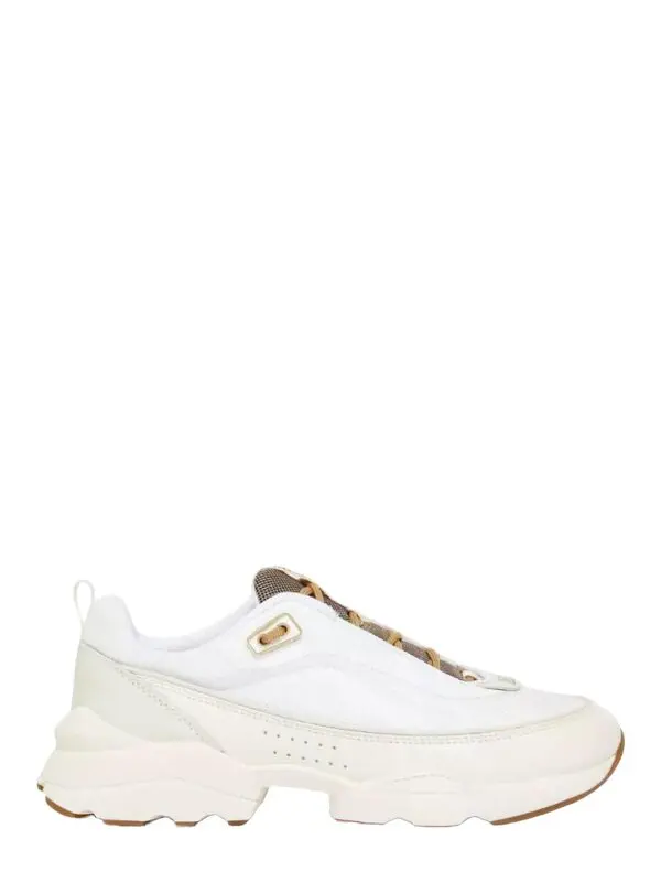 Max Mara Mesh-panelled Chunky-sole Sneakers - White
