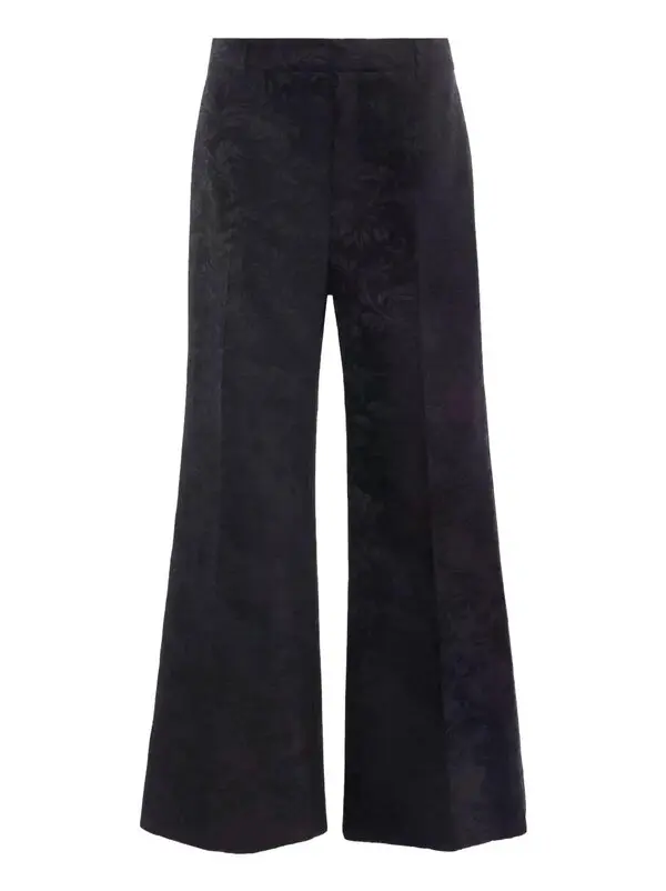 Chloé Damask-pattern Flared Trousers - Black