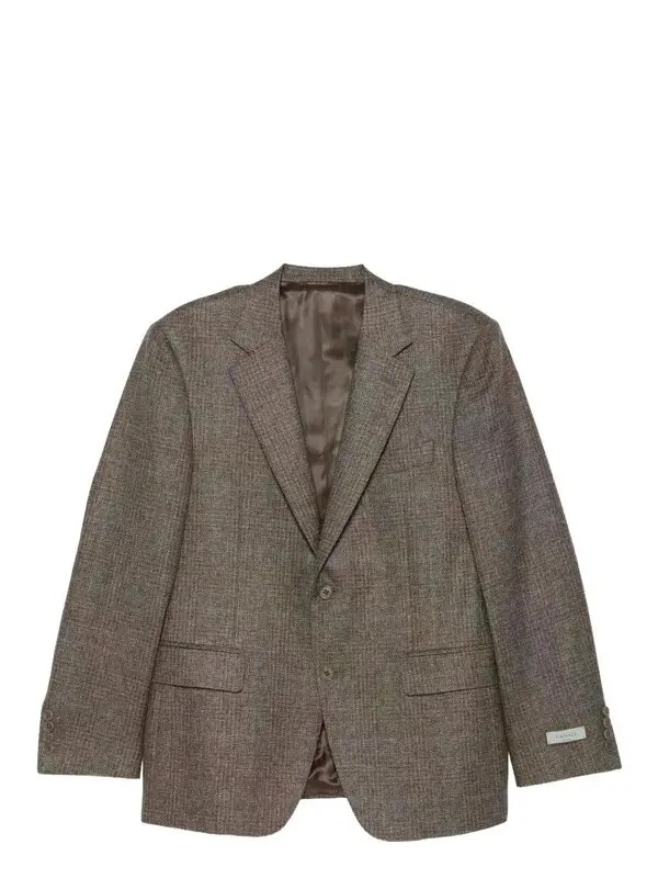 Canali Textured Two-button Jacket - Brown