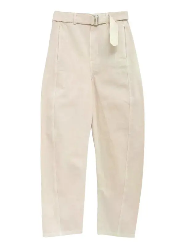 LEMAIRE Belted Panel Trousers - Neutrals