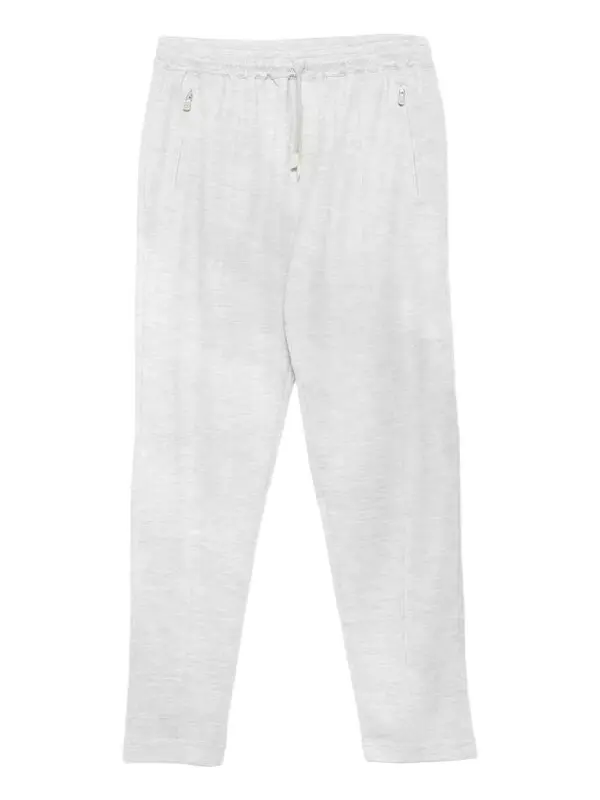 Eleventy Drawstring Zip-pocket Trousers - Grey