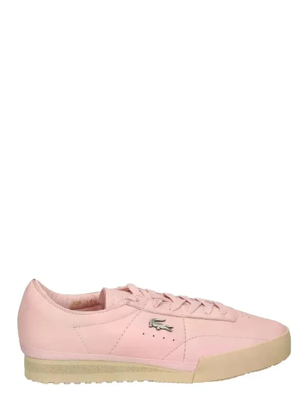Lacoste Logo-plaque Leather Sneakers - Pink