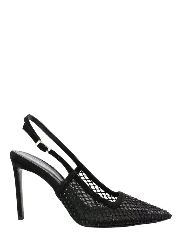 GINISSIMA 95mm Crystal-embellished Leather Pumps - Black