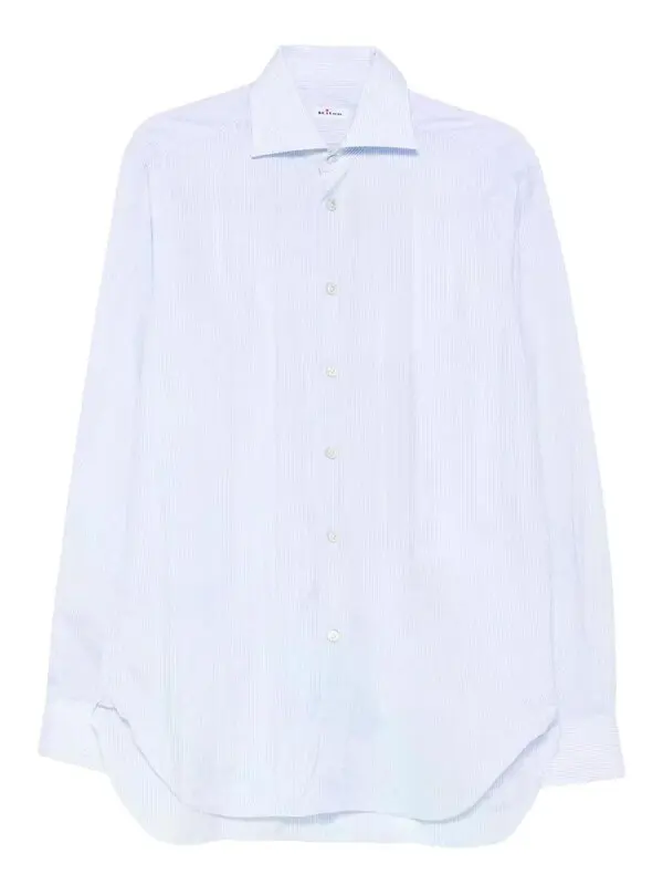 Kiton Striped Cotton Shirt - Blue