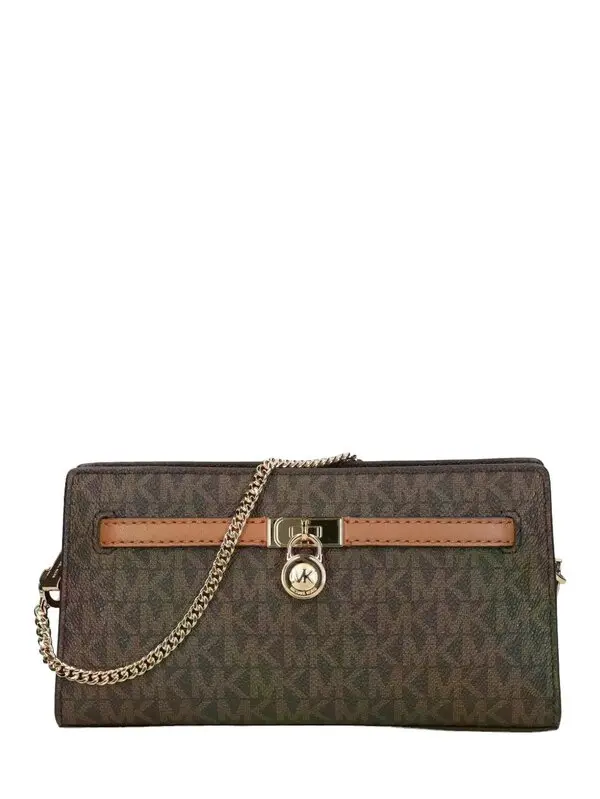 Michael Kors Monogram Chain-strap Satchel - Brown