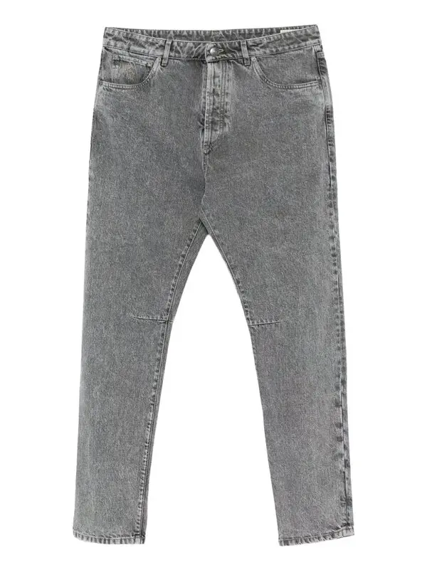 Brunello Cucinelli Knee-patch Denim Jeans - Grey