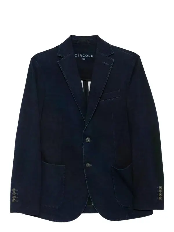 CIRCOLO 1901 Three-button Patch-pocket Blazer - Blue