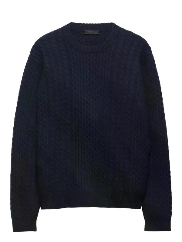 Prada Wool Crew-neck Sweater - Blue