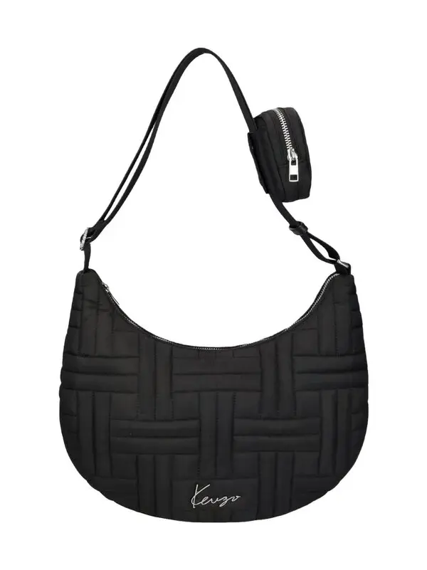 Kenzo Logo-plaque Shoulder Bag - Black
